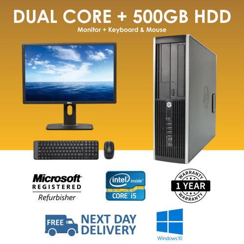 Refurbished FULL HP DUAL CORE DESKTOP TOWER PC & TFT COMPUTER WITH ...
