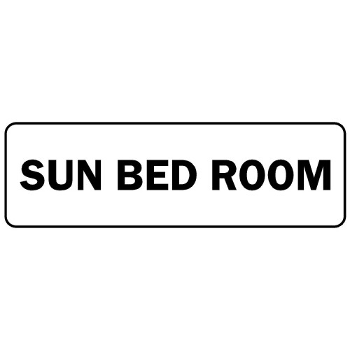 Sun bed room sign (L) - 3mm Aluminium sign - 450mm x 150mm on OnBuy