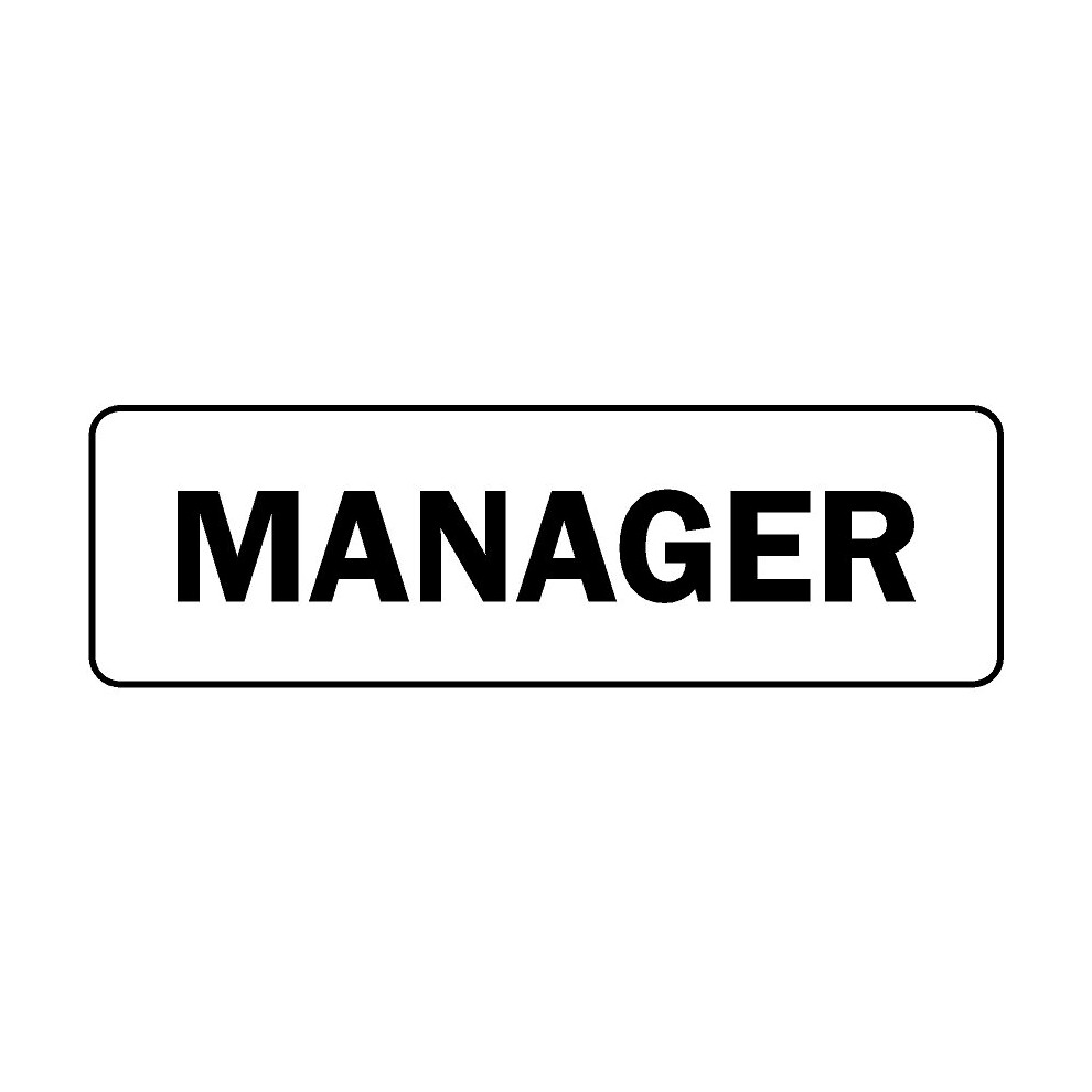Manager sign (L) - 3mm Aluminium sign - 300m x 100mm on OnBuy
