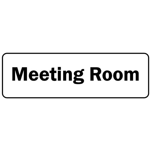 Meeting room sign (L) - Self adhesive sticker - 150mm x 50mm on OnBuy