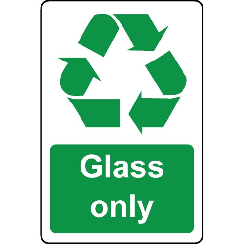 Glass only safety sign - 3mm Aluminium sign - 800mm x 600mm on OnBuy