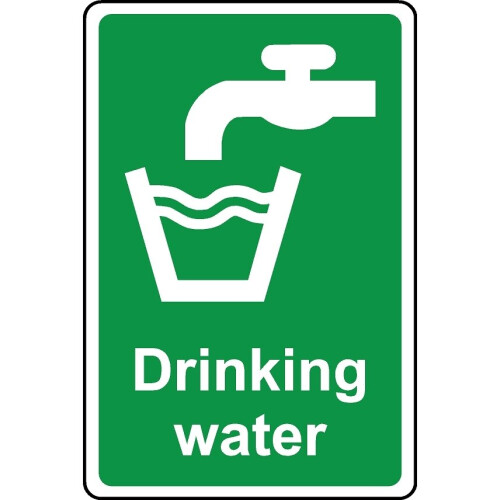 Drinking water safety sign - 1mm Plastic sign - 300mm x 200mm on OnBuy