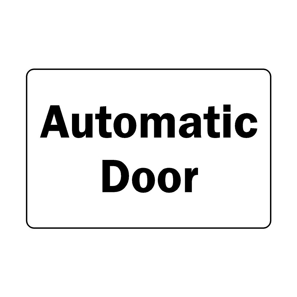 Automatic door safety sign - 3mm Aluminium sign - 400mm x 300mm on OnBuy