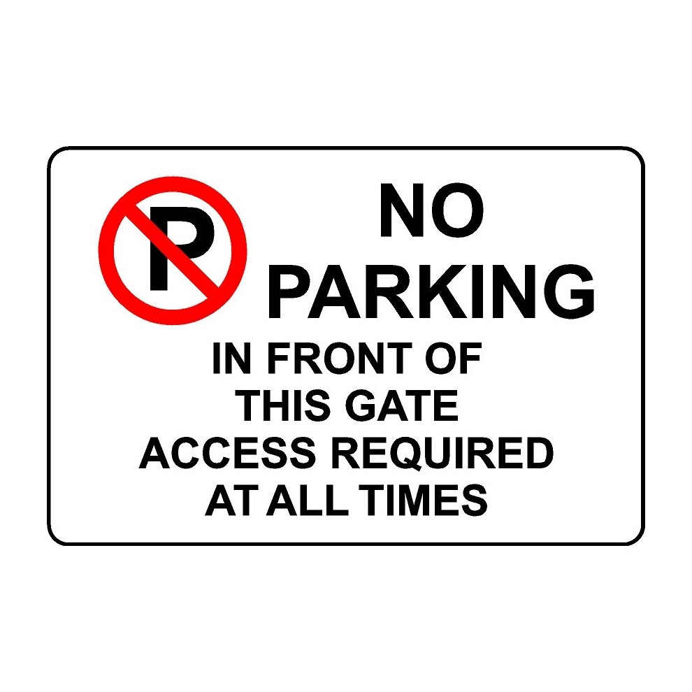 No parking in front of this gate access required at all times safety ...