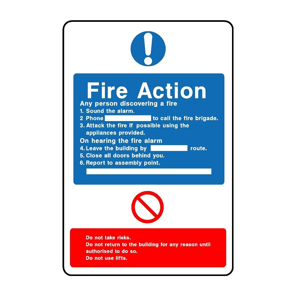 Fire action if you discover a fire do not use lifts instructions safety ...