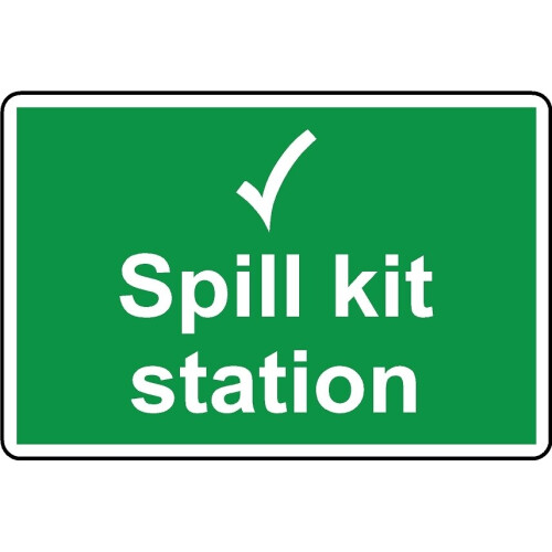 Spill kit station safety sign - 3mm Aluminium sign - 200mm x 150mm on OnBuy