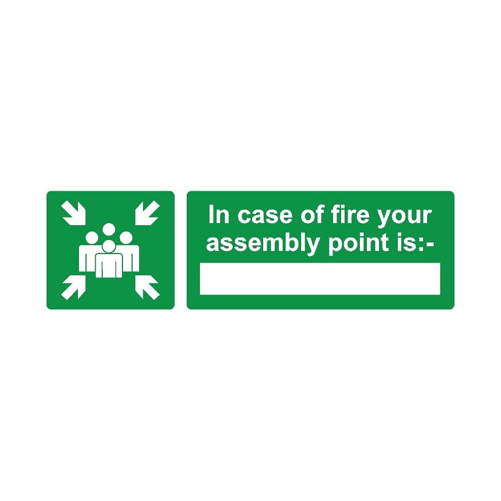 Hi Vis Jacket Fire Assembly Point Sign - 1mm Rigid Plastic Sign - Fire ...