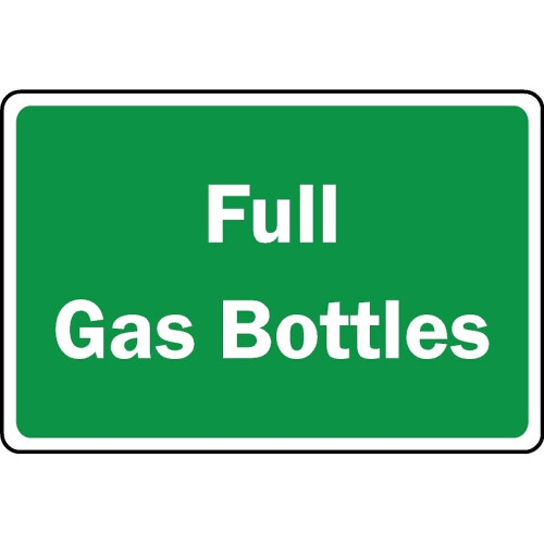 Full gas bottles safety sign - 3mm Aluminium sign - 400mm x 300mm on OnBuy