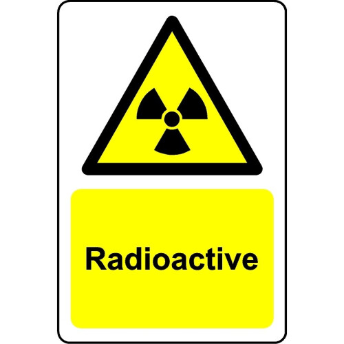 Radioactive safety sign - 3mm Aluminium sign - 400mm x 300mm on OnBuy