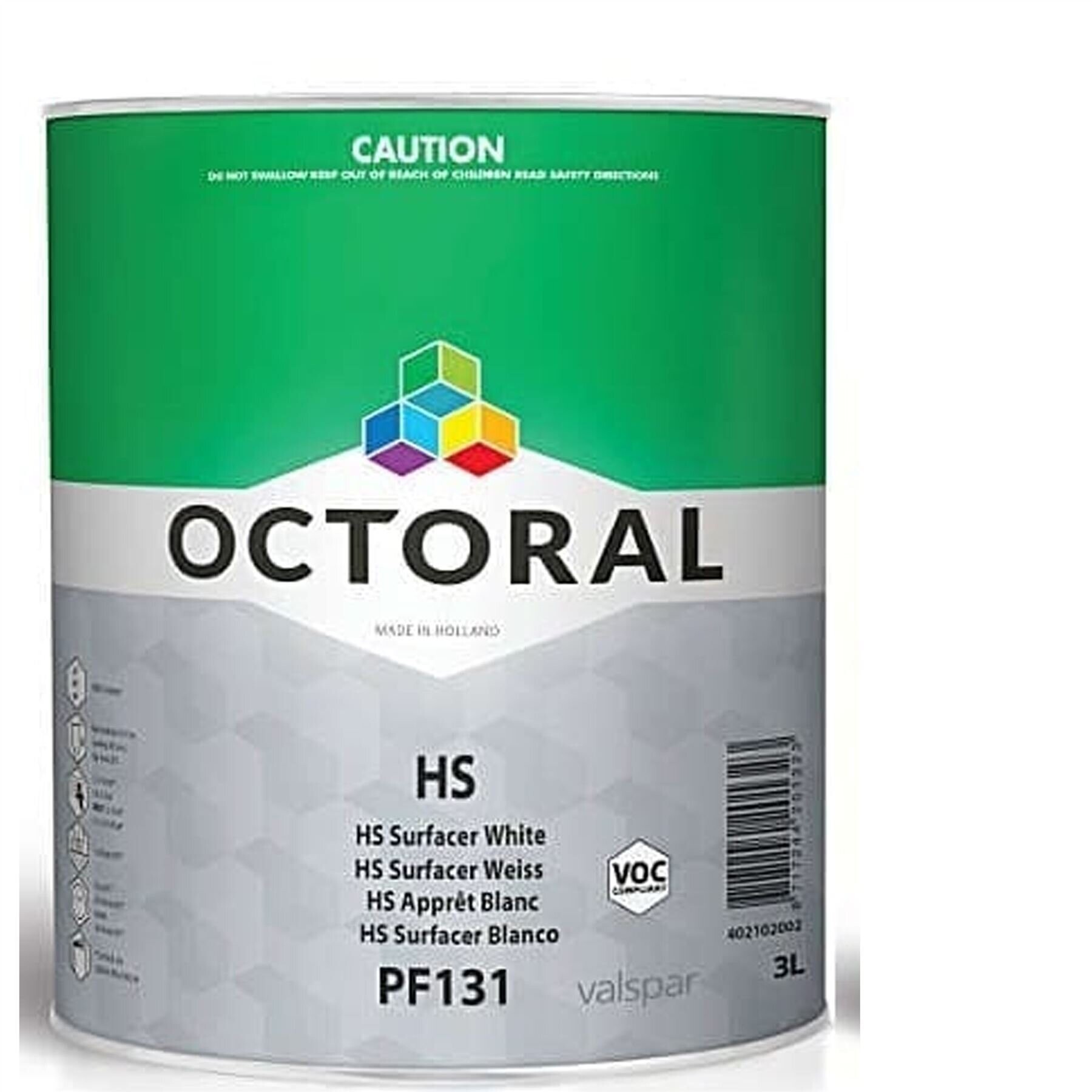 Octoral PF131 HS Primer Surfacer High Build 3Litre White 2K ...