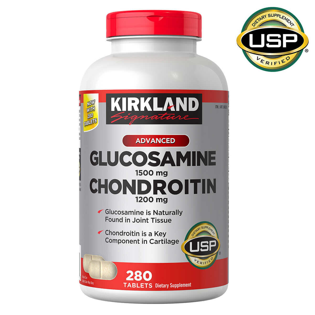 Kirkland Signature Glucosamina y Condroitina Avanzada, 280 Comprimidos ...