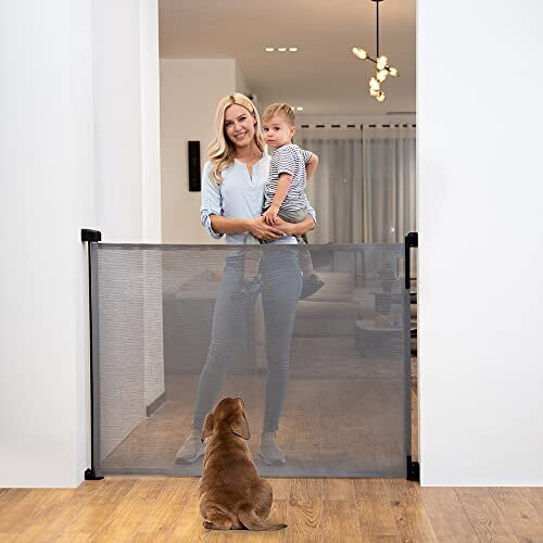 Simponice Extra Tall Retractable Baby Gate Extends up to 58" (147cm ...