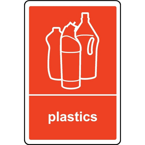 Plastics recycling sign - 1mm Plastic sign - 100mm x 150mm on OnBuy