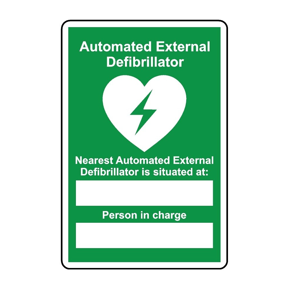 AED nearest automated external defibrillator is situated at blank ...