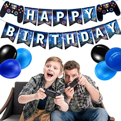 10th Birthday Decorations for Boys, Gaming Party Decorations Set for ...