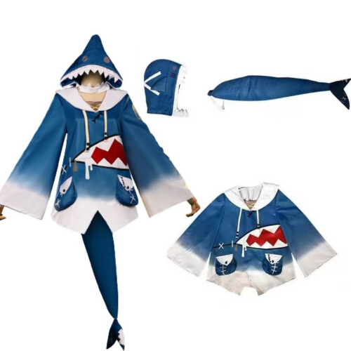 (2XL) Gura Gawr Hololive Cosplay Costume Shark Jacket Outfit With Fish ...