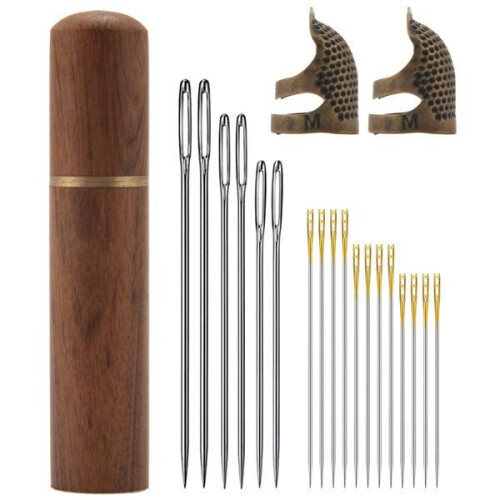 Wooden Needles Case for Storing Sewing Needles and Embroidery Needles ...