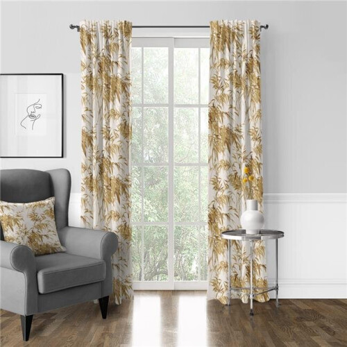 6ix Tailors BAM-AKI-GOL-PP-40108-PR 40 x 108 in. Bamboo Harvest Gold ...