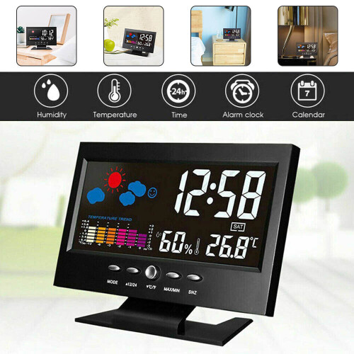 LED Digital Temperature Weather Display Alarm Clock on OnBuy