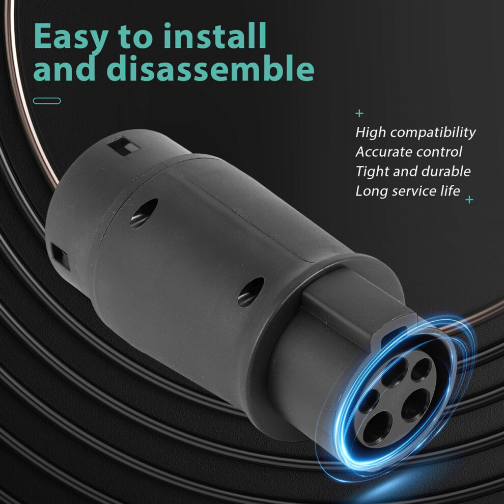 EVSE EV Adaptor 32A J1772 Type 1 to Type 2 Plug EV Adapter, Electric ...