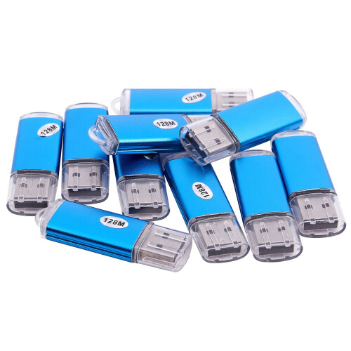 10 x USB Memory 2.0 Memory Stick Flash Drive 128MB Gift Blue on OnBuy