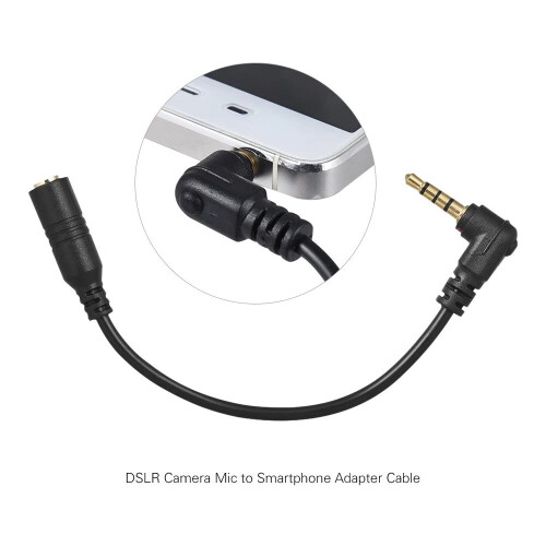 3.5mm 3 Pole Female to 4 Pole TRRS Male Right Angled Microphone Adapter ...