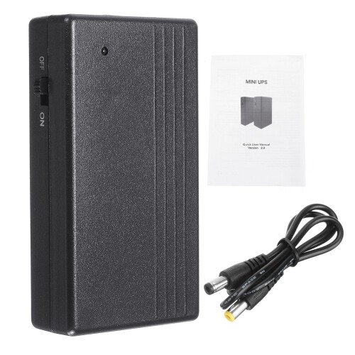 Portable 12V 2A 22.2W Mini UPS Uninterrupted Power Supply Adapter For ...