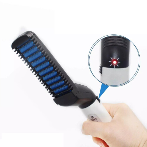 Multi-functional Electric Hair Comb Brush Beard Hair Straightener Heat ...