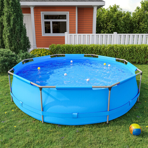 Metal Frame Pool Kids Outdoor Above Ground Swimming Pool 360*76cm on OnBuy