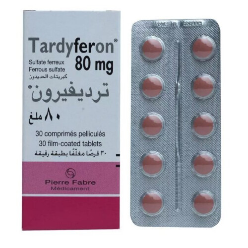 Tardyferon 80 mg Tablets Iron Dietary Supplement, For anemia and Iron ...