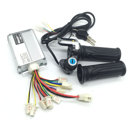 36V 1000W Brushed Controller Thumb Throttle Grip Set with Lock Electric ...