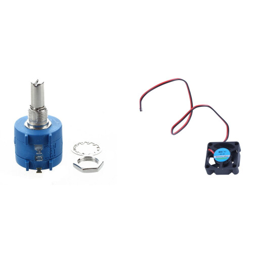 10K Ohm 10-Turn Wire Wound Precision Potentiometer & Active Cooling Fan ...