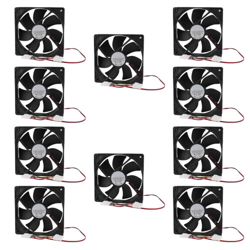 10X PC Brushless DC Cooling Fan 4 Pin Connector 7 Blades 12V 12cm 120mm on OnBuy