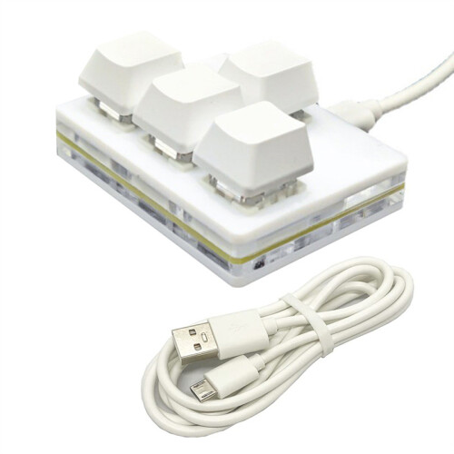 USB Mini Keyboard for Photoshop Drawing Gaming 4 Key Programmable ...