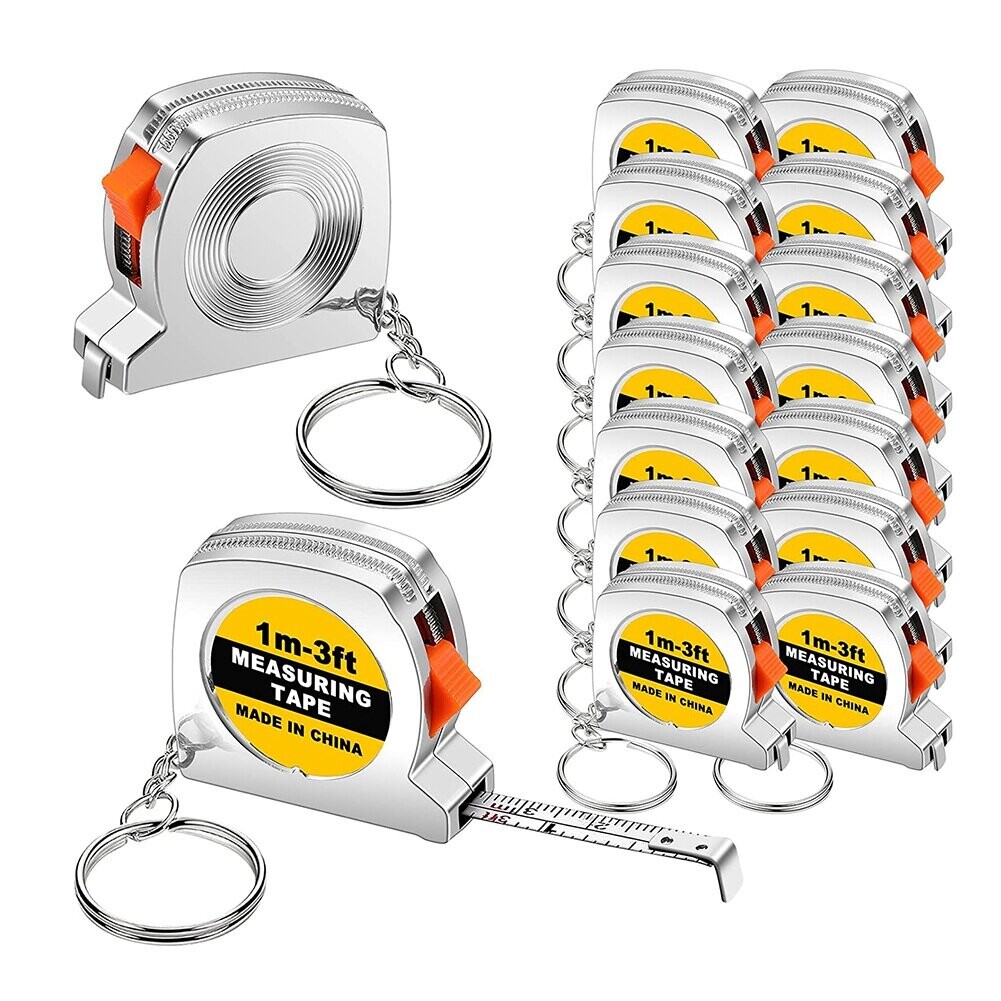 50 Pcs Keychain Tape Measure Tape Measure Functional Pocket Tape ...
