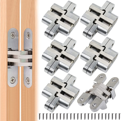 Pack of 6 180¡ã Hidden Hinge, Kitchen Cupboard Door Hinges, Without Pot ...