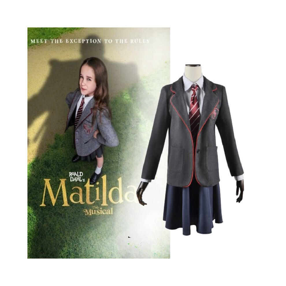 Matilda Cosplay Costume Grey School Uniform Dress Halloween Party Anime ...