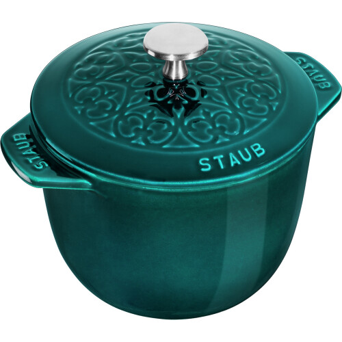 STAUB 16CM ROUND CAST IRON RICE COCOTTE LILY DRAWING, LA-MER on OnBuy