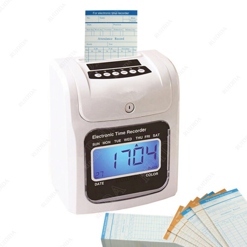Recorder Digital Time Recorder Attendance Machine Punch Card Time Clock ...