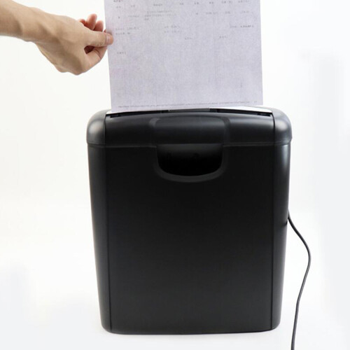 6-Sheet Cross-Cut Paper Shredder Micro-Cut Paper Photos Portable ...