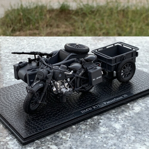 1:24 For BMW R75 750 World War II Germany Motor Tricycle Diecast Car ...