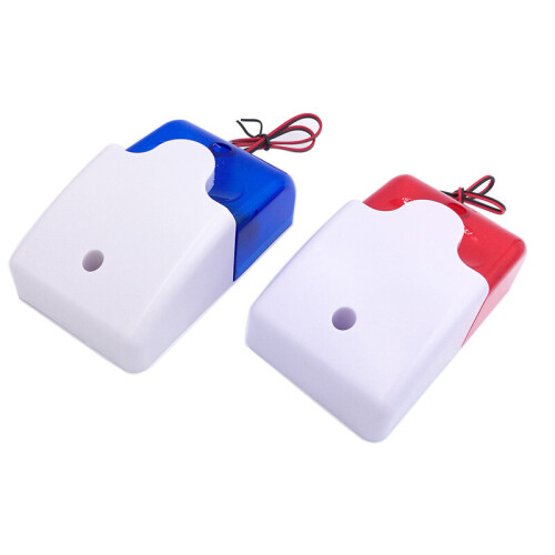 Mini Strobe Siren Sound Alarm Lamp Flashing Red Blue Indicator Light ...