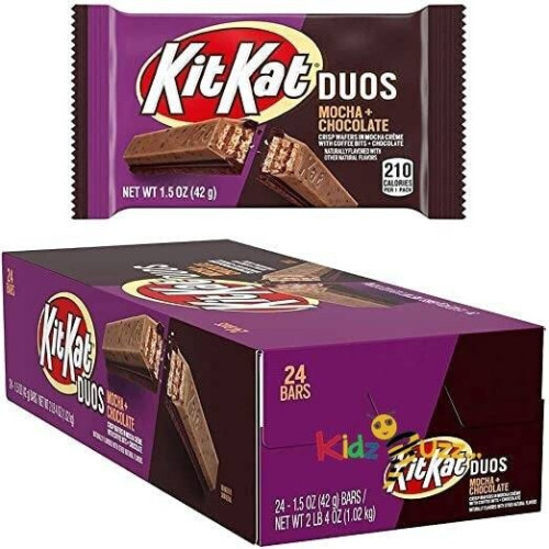 KIT KAT DUOS Mocha and Chocolate Wafer Candy BAR - 24 x 42g on OnBuy
