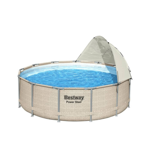 Bestway Above Ground Pool Canopy White Sunshade Swimming Pool Canopy ...