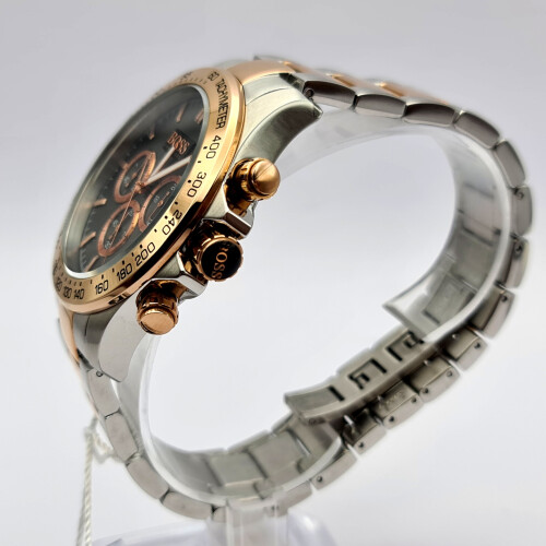 NEW HUGO BOSS IKON 1513339 GOLD SILVER TONE STAINLESS STEEL MENS WATCH ...