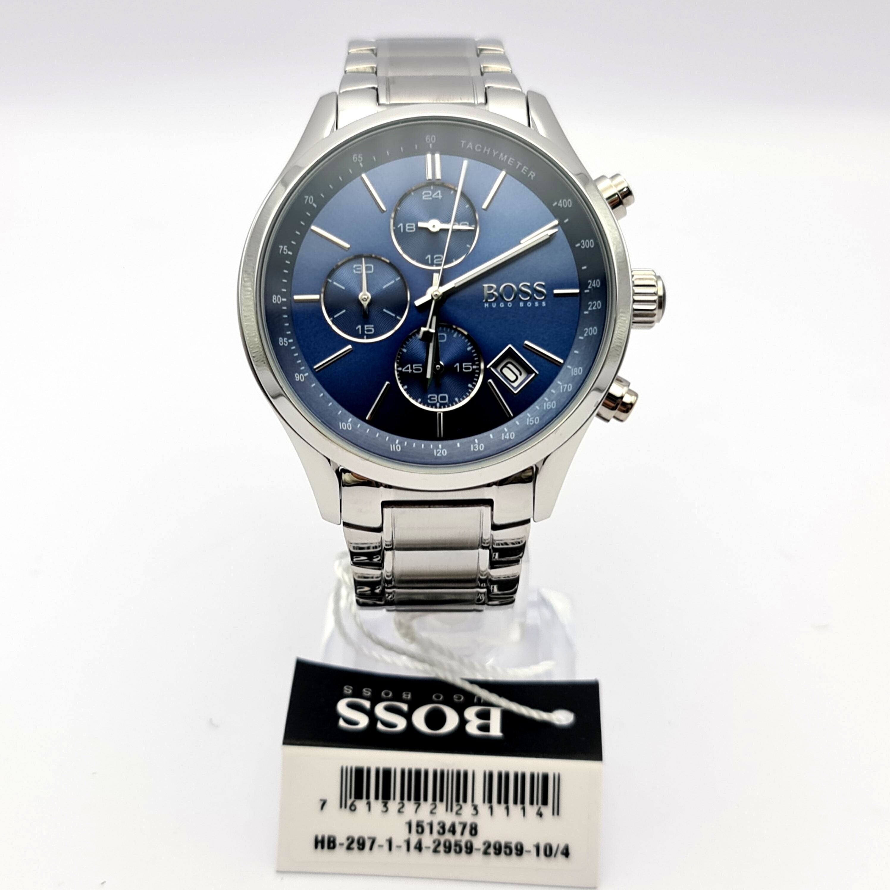 HUGO BOSS GRAND PRIX HB1513478 Blue Silver Men's Chronograph Watch on OnBuy