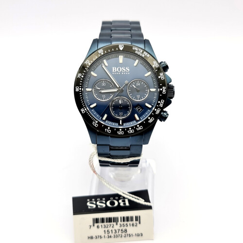 NEW HUGO BOSS 1513758 HERO SPORT MENS WATCH STAINLESS STEEL BLUE TONE ...