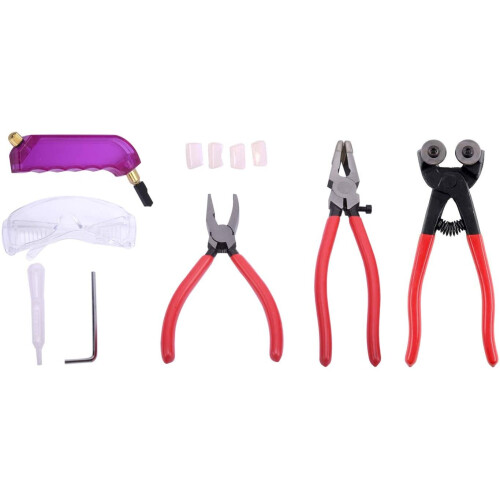 Wheeled Glass Tile Stained Glass Tool Set Breaking Grozer Plier Tool ...