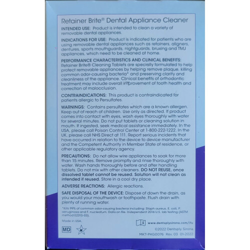 Retainer Brite Mouth guard Tablets 1-3 Months Supply of Retainer ...