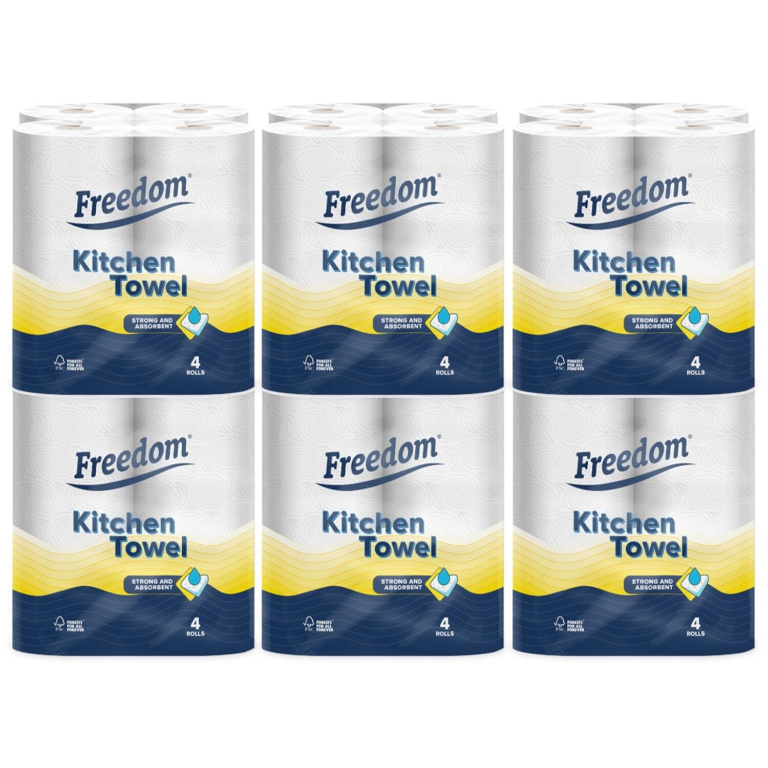 Freedom Super Strong & Absorbent MultiPurpose Kitchen Paper Roll, 24 ...